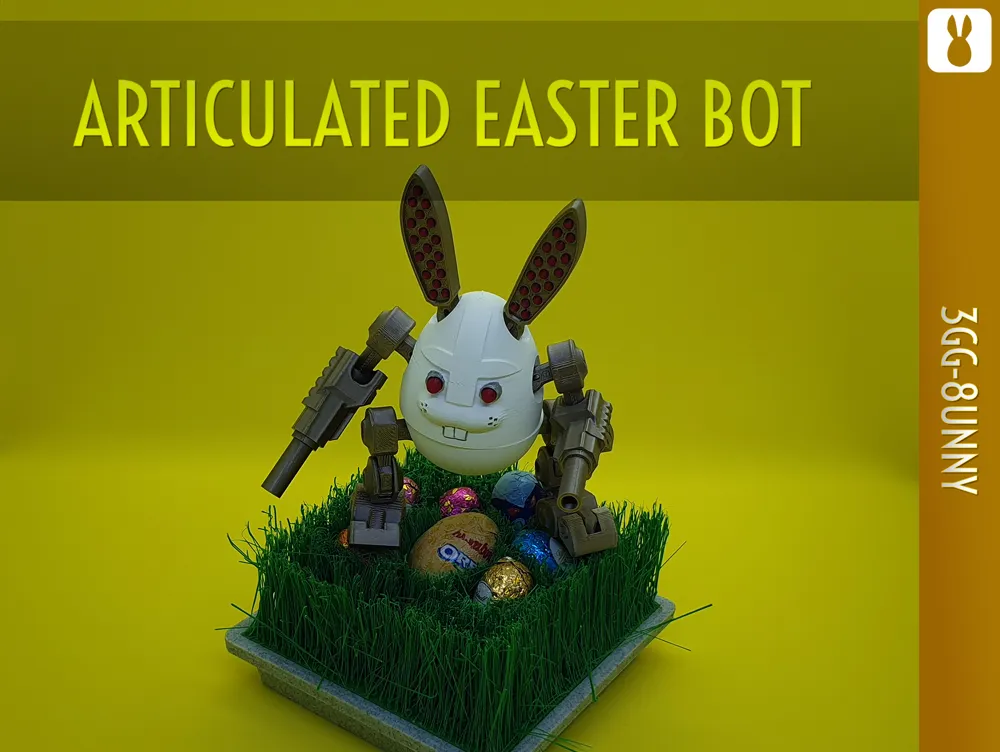 Articulated Easter Bot — 3GG-8UNNY by Jaatinen3D - MakerWorld