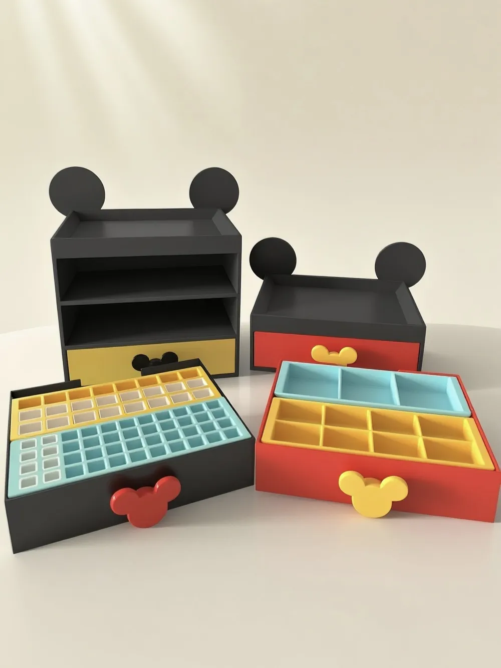Mickey Modular Drawer Organizer by 三七21 MakerWorld: Download Free 3D Models