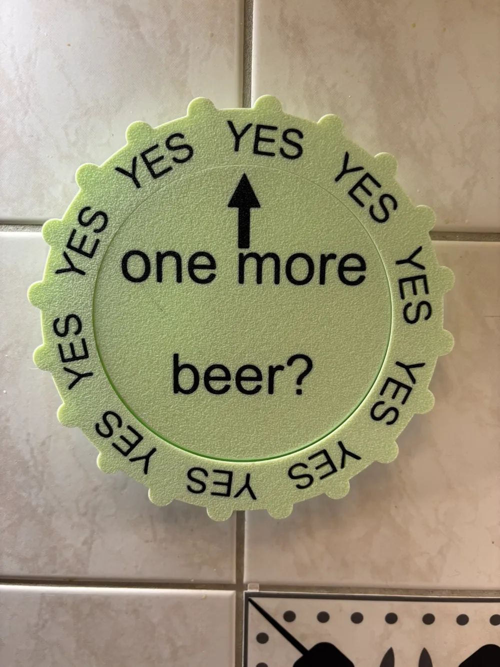 beer wheel spinner, YES version, new wall mount by brx_one - MakerWorld