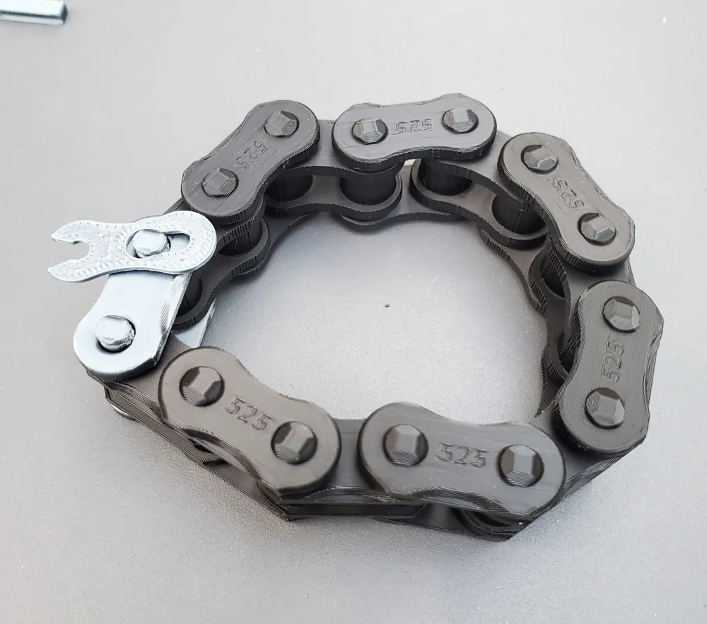 Motorcycle Chain & Master Link, 13 Links, 525 size - Free 3D Print ...