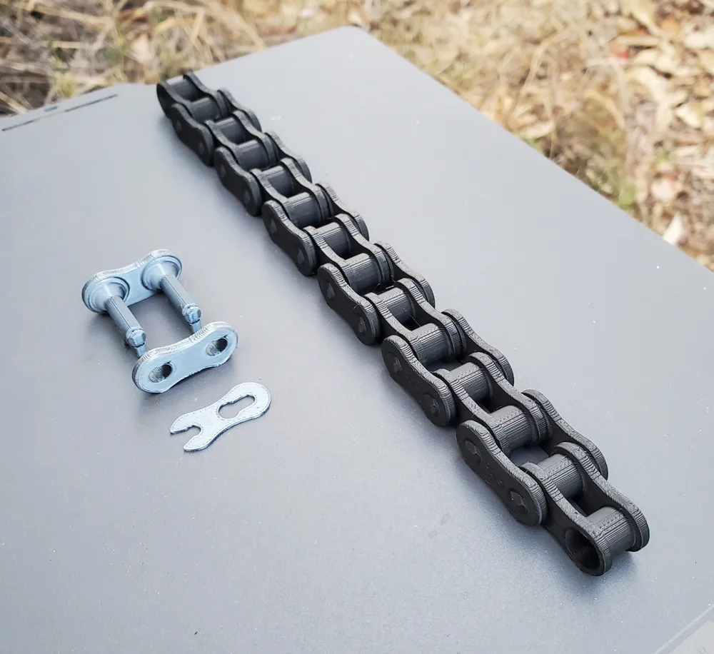 Motorcycle Chain & Master Link, 13 Links, 525 size - Free 3D Print ...
