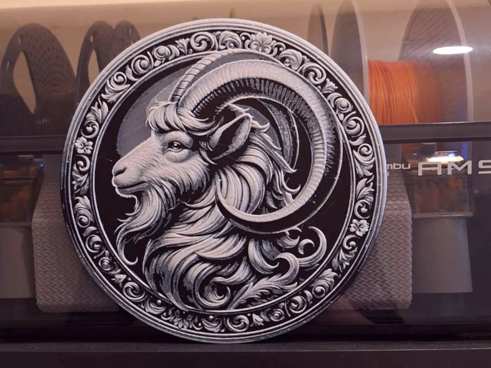 Capricorn- Zodiac sign - Hueforge - 2 colours by 3dGlow MakerWorld ...