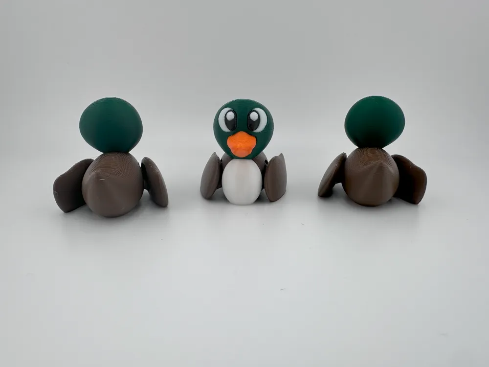 Cute Flexi Miniature Mallard Duck Animal - Free 3D Print Model - MakerWorld