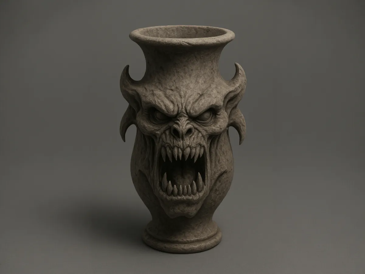 Scary Head Vase by Molder2k MakerWorld: Download Free 3D Models