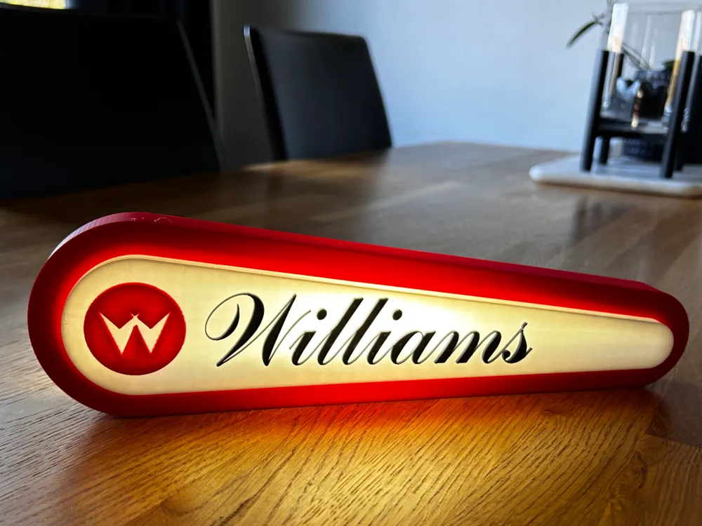 GIANT Pinball Flipper Bat Williams logo by CloseEnoughMachineShop ...