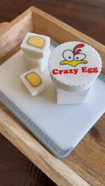 Crazy Egg! Square Egg Maker by Kelzan - MakerWorld