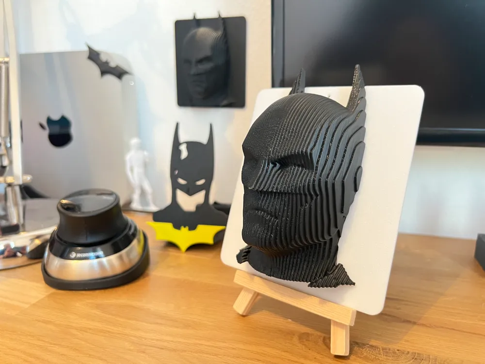 Layered Batman Bust – Wall Remixed by Bat3DPrint MakerWorld: Download ...