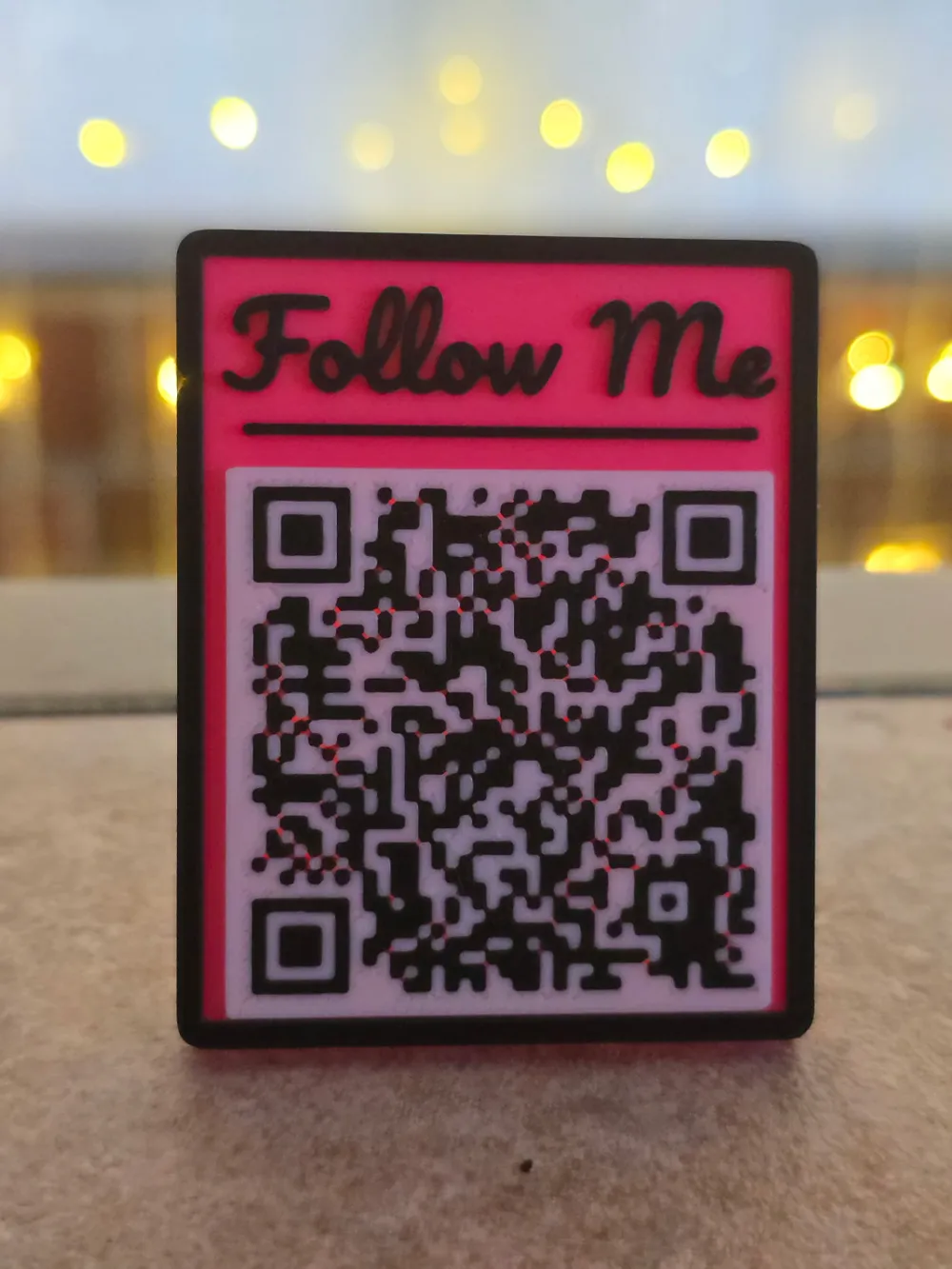 Follow Me QR Code Sign by DramooFree MakerWorld: Download Free 3D Models