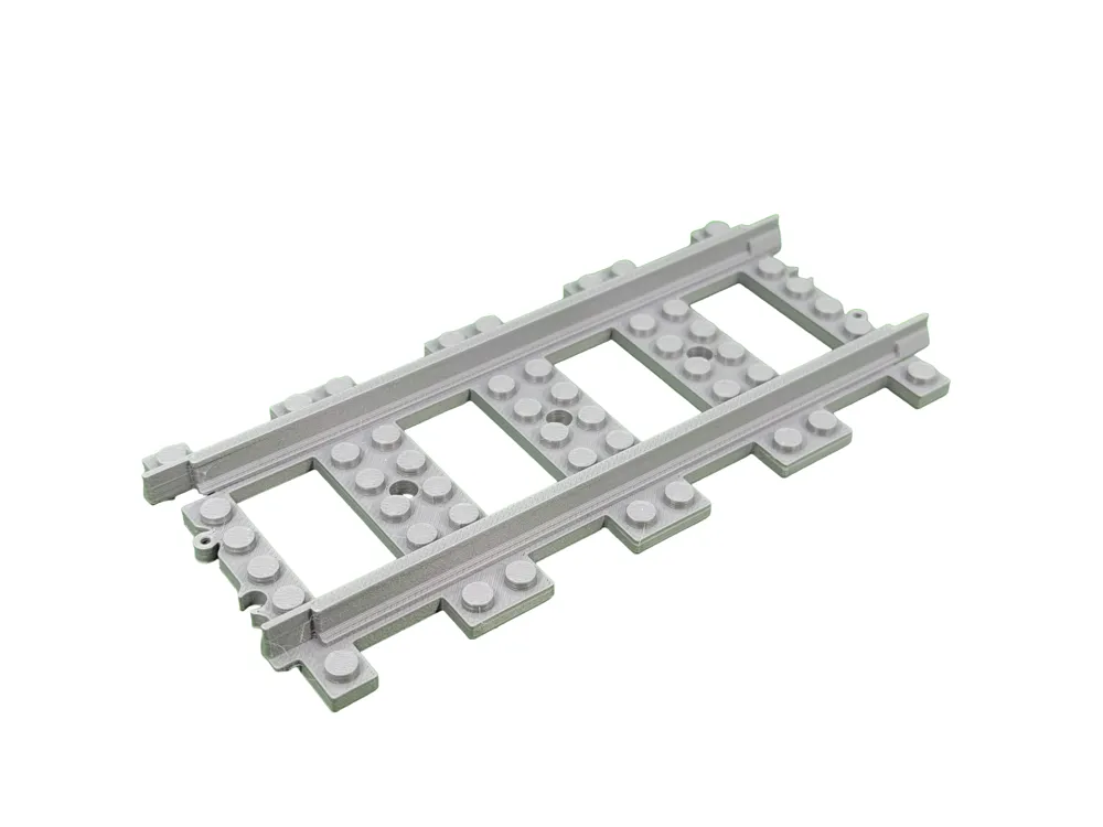 Brick City - train straight rail V3 - Free 3D Print Model - MakerWorld