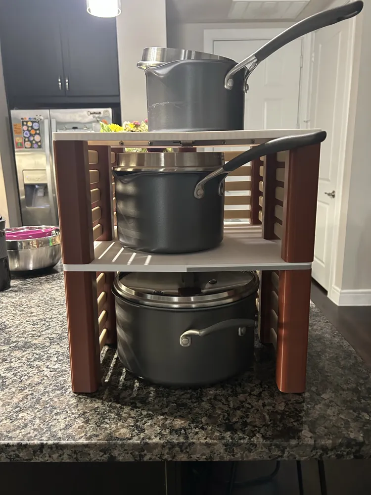 Kitchen Pots + Pans Organizer - Free 3D Print Model - MakerWorld