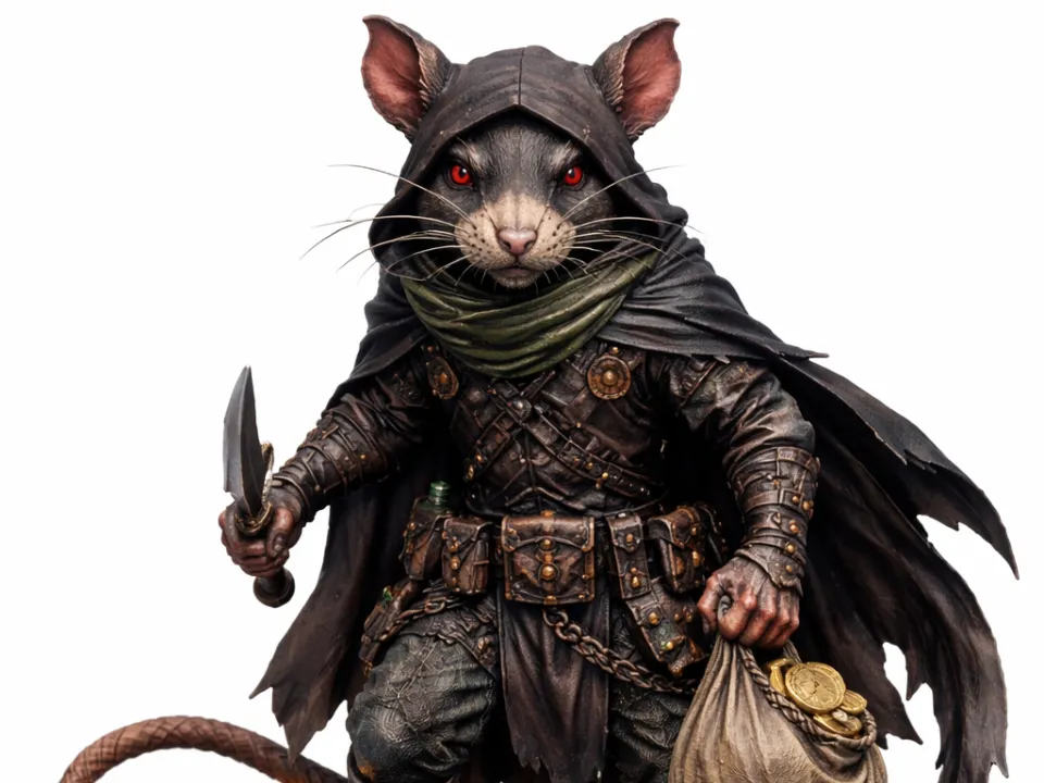 Thief Rat - RPG - Free 3D Print Model - MakerWorld