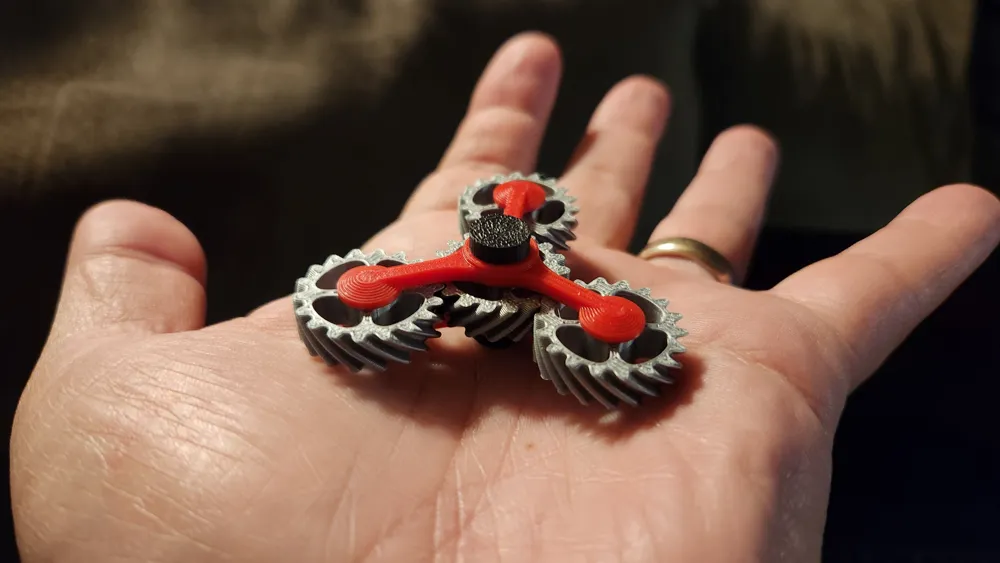 Fixed Helical Gear Fidget Spinner - Free 3D Print Model - MakerWorld