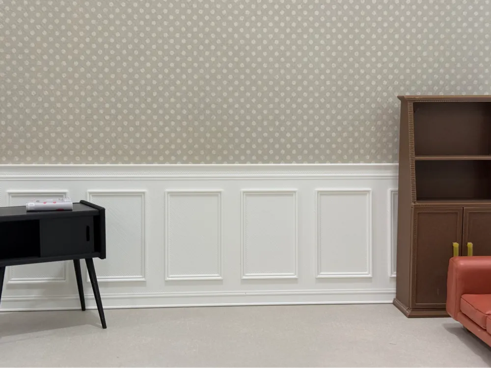 Classic Wainscoting Wall Panels with Baseboard by Printed a mini ...