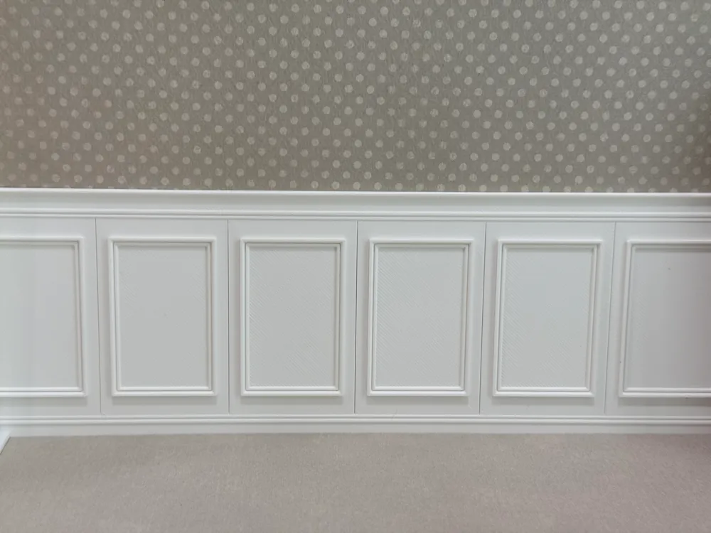 Classic Wainscoting Wall Panels with Baseboard - Free 3D Print Model ...