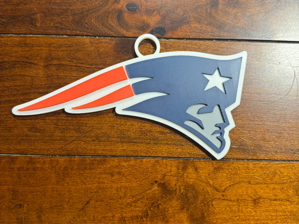 New England Patriots Oversized Necklace Logo by 3D River Designs ...