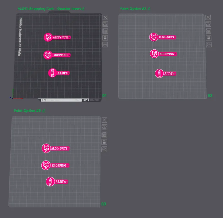 Aldi's Nuts - Quarter (Multi. Options) by TheForbiddenNerd MakerWorld: Download Free 3D Models