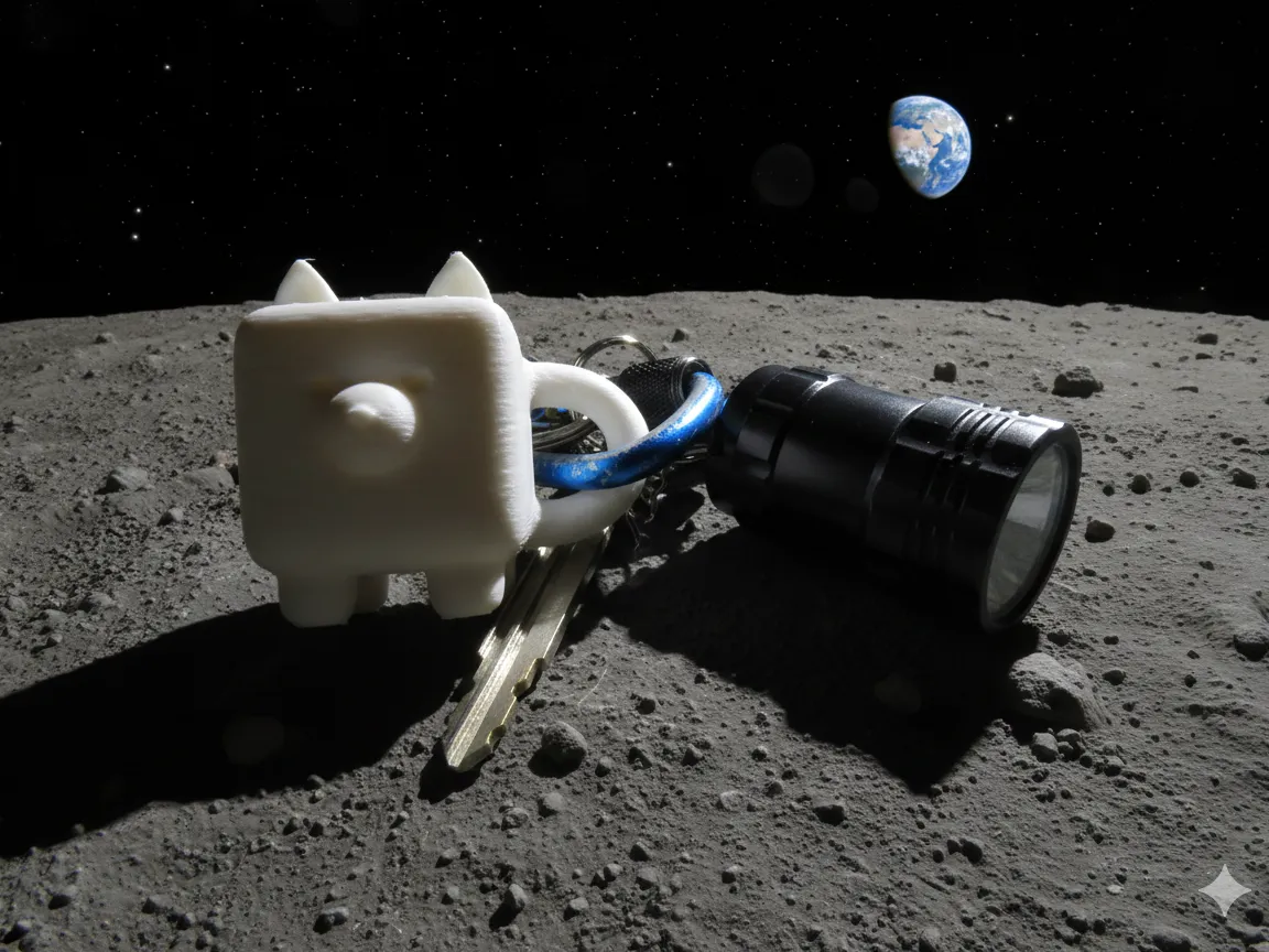 Cat keychain with minimal bumps - Free 3D Print Model - MakerWorld