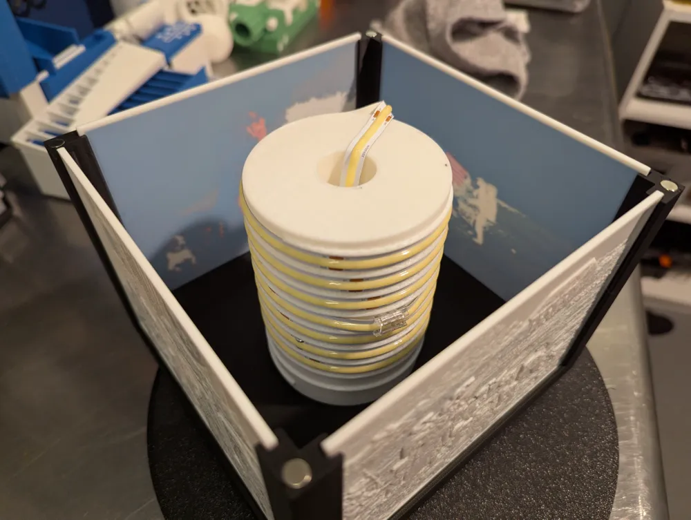 Rotating LED Lithophane Display Frame Lantern - Free 3D Print Model ...