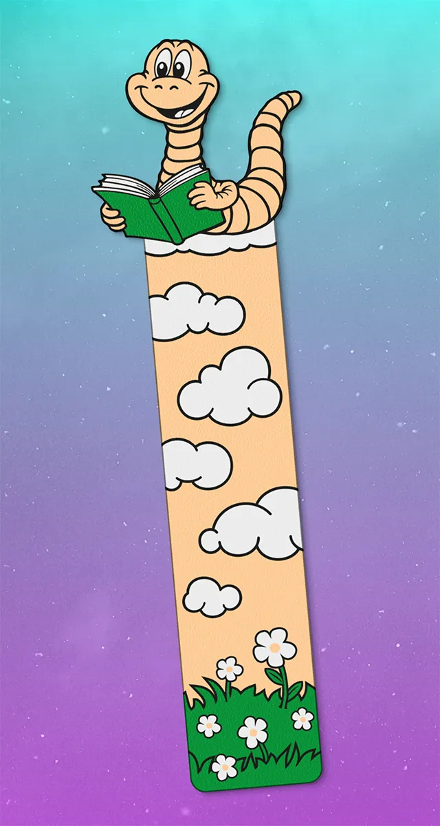 Worm bookmark II by Sparky Summer MakerWorld: Download Free 3D Models