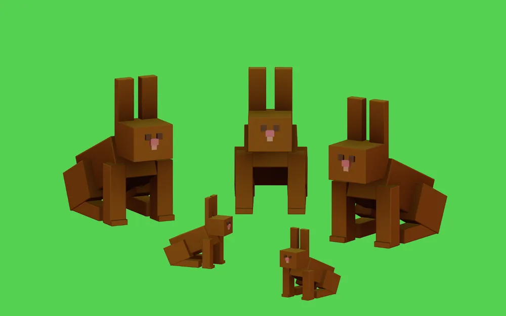 Minecraft Easter bunny by Valkyrie ForgeMakerWorld: Download Free 3D Models