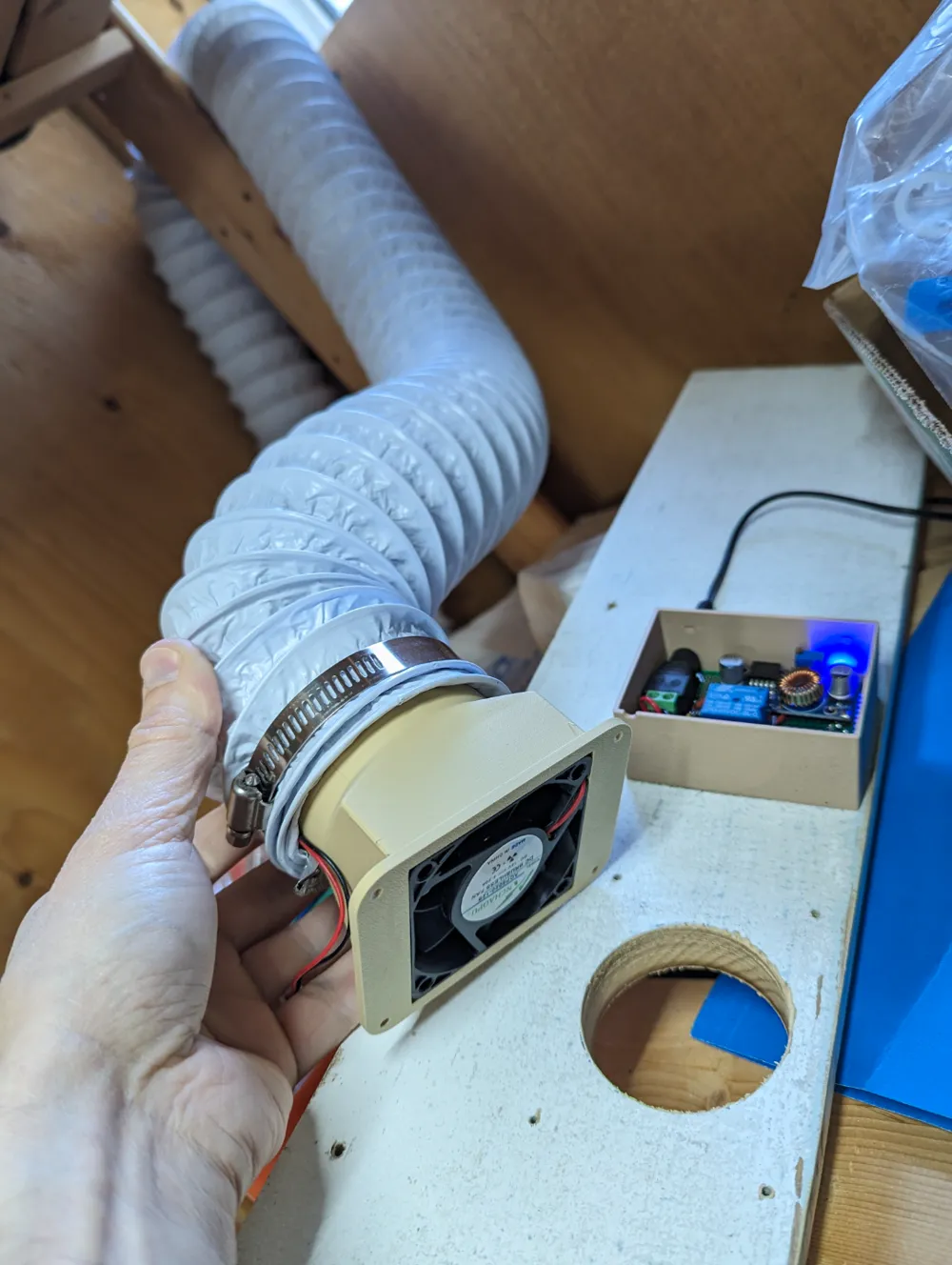 3" flexible vent duct to 60mm x 60mm fan adapter by maruel - MakerWorld