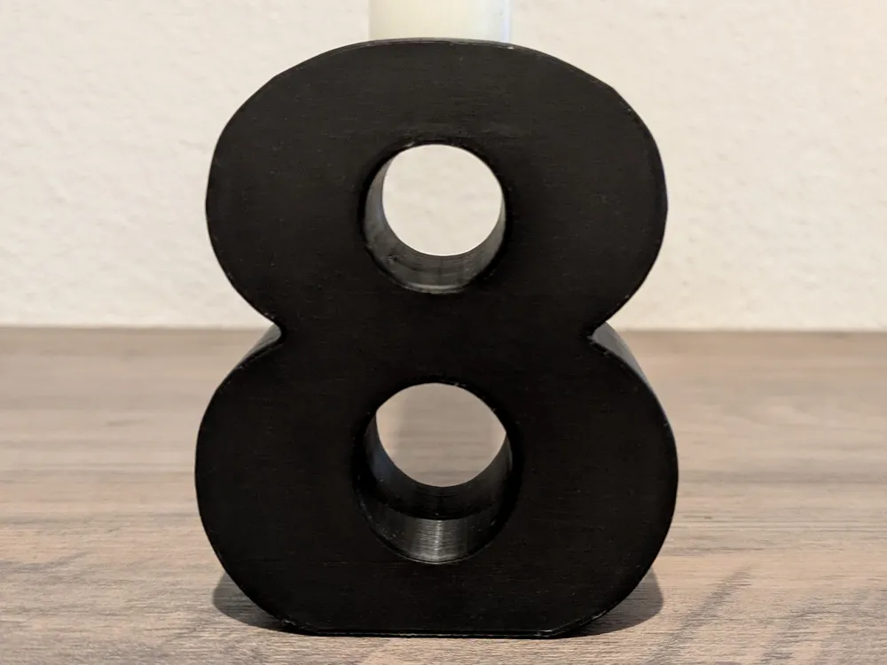 数字生日烛台 高8厘米 来自 HEBBI Prints MakerWorld：免费下载 3D 模型