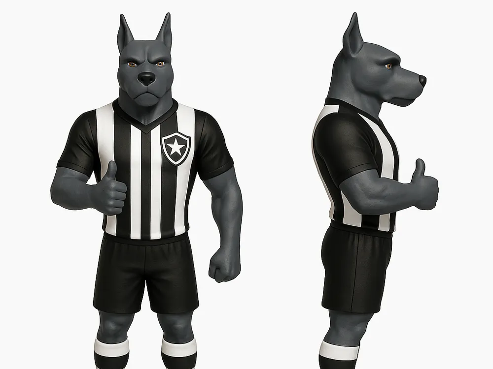 Botafogo Mascot 3D Model – A Work in Progress - Free 3D Print Model ...