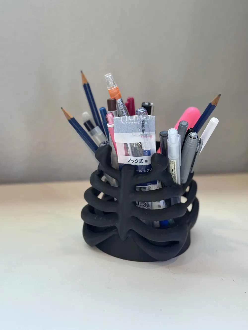 Ribcage Pen Holder - Skeleton Desk Organizer - Free 3D Print Model ...