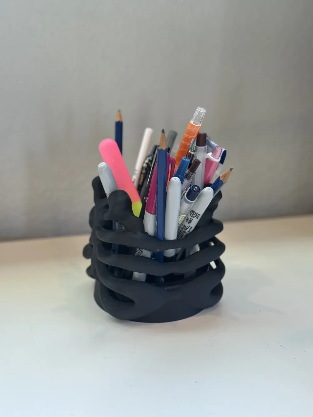 Ribcage Pen Holder - Skeleton Desk Organizer - Free 3D Print Model ...