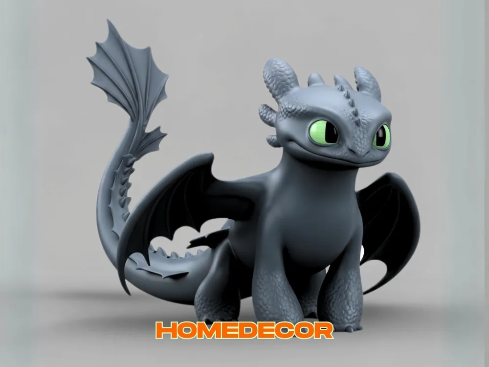 Toothless Fan-art by HomeDecor MakerWorld: Download Free 3D Models