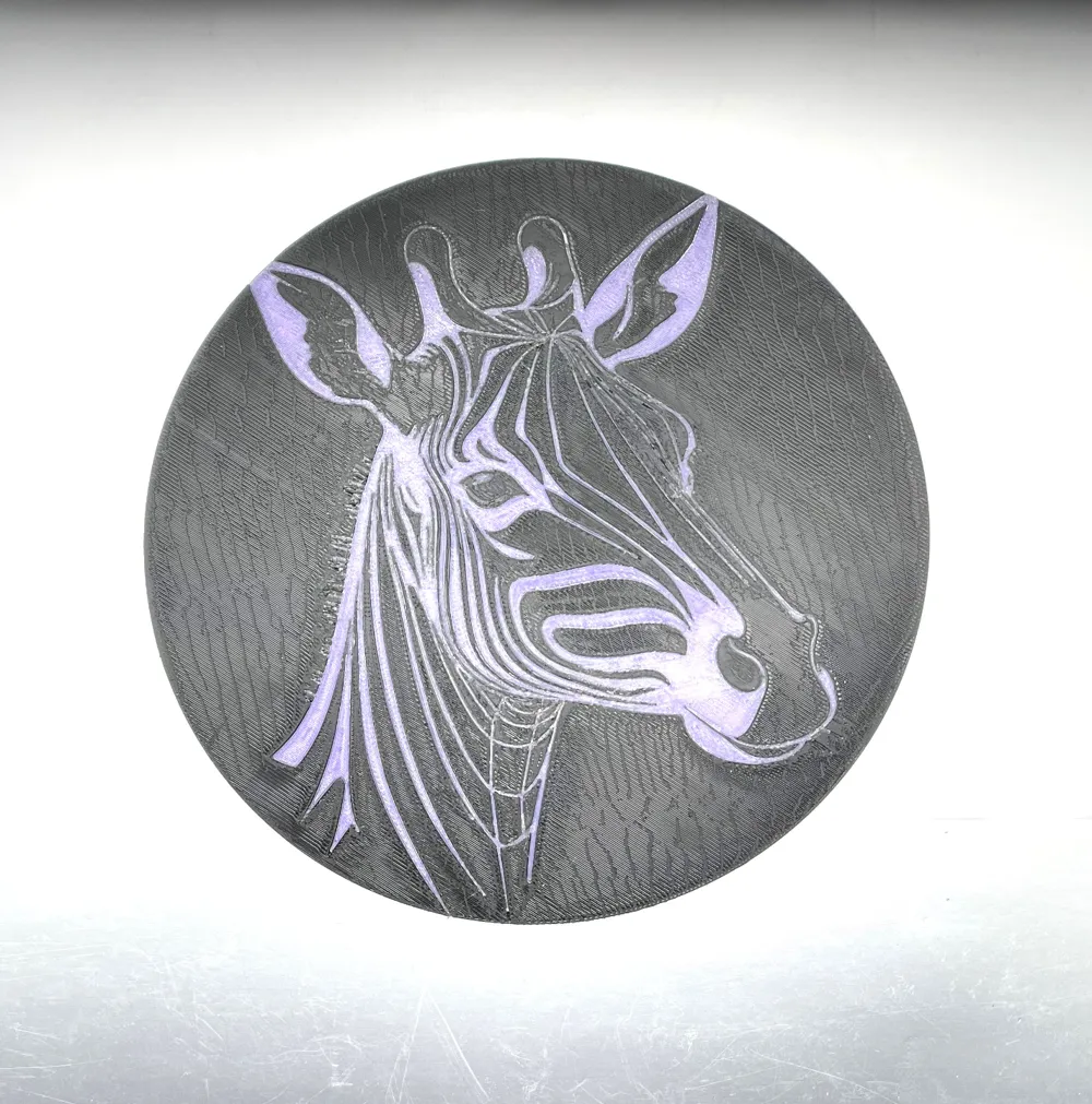 Zebra Line Art Disc by jc unboxed - MakerWorld