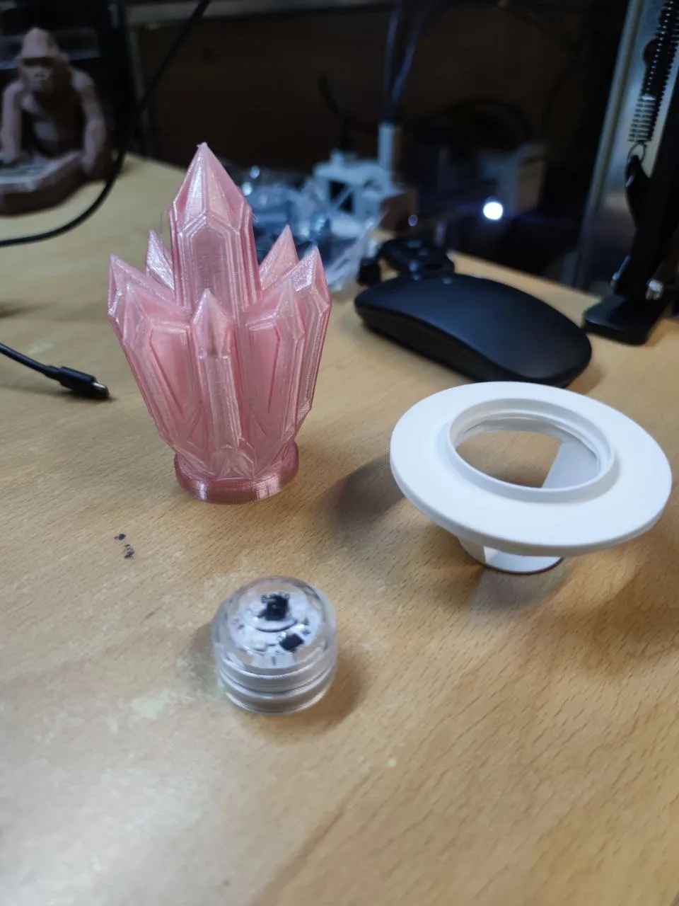 Crystal Energy Torch – LED 3D Printed Lamp - Free 3D Print Model ...