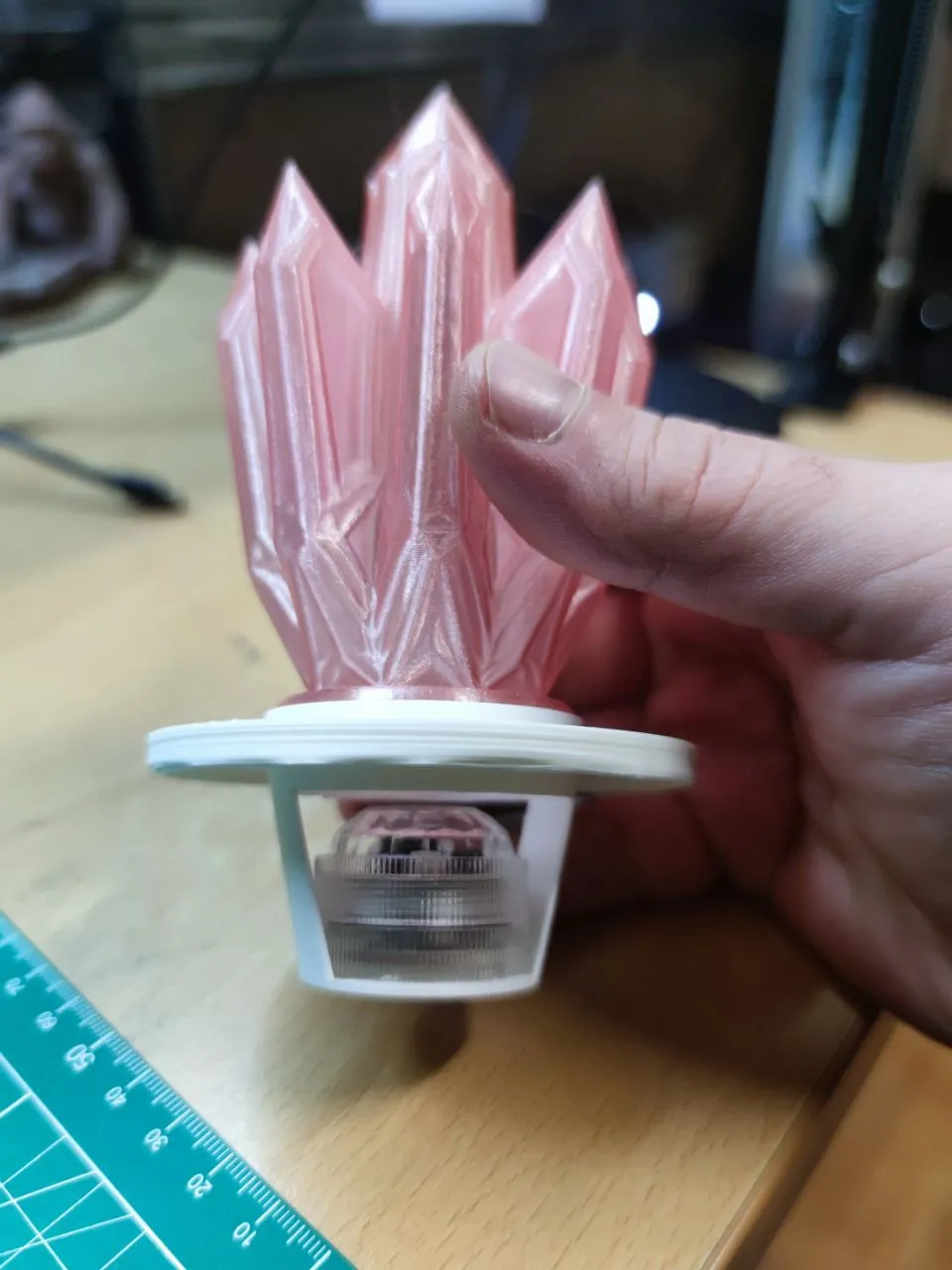 Crystal Energy Torch – LED 3D Printed Lamp - Free 3D Print Model ...