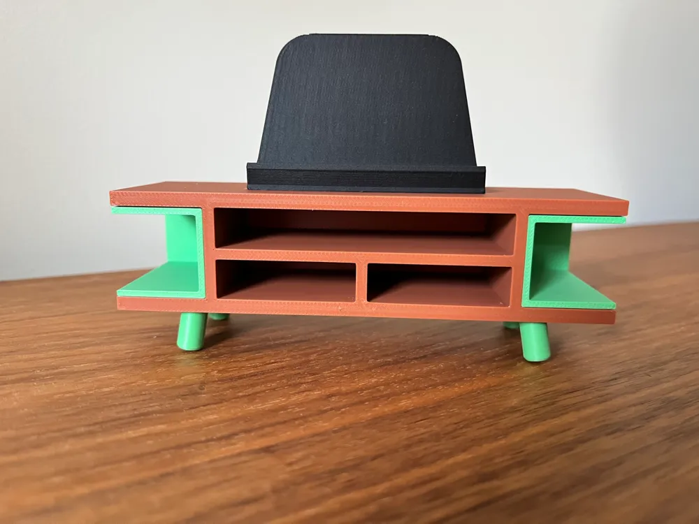 MCM TV Stand Style Phone Mount by codebender - MakerWorld