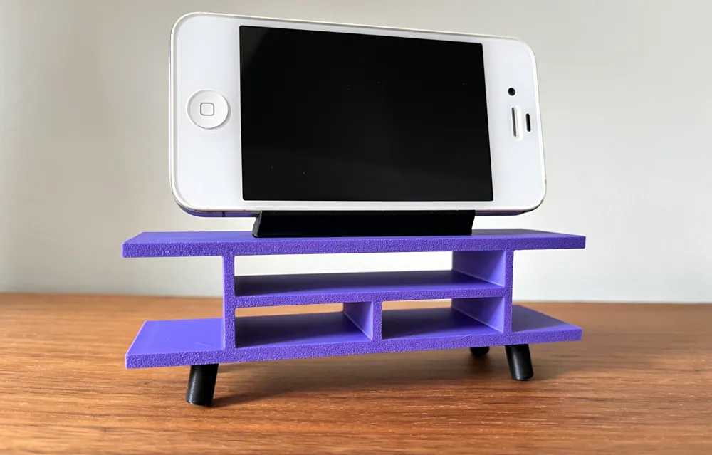 MCM TV Stand Style Phone Mount by codebender - MakerWorld