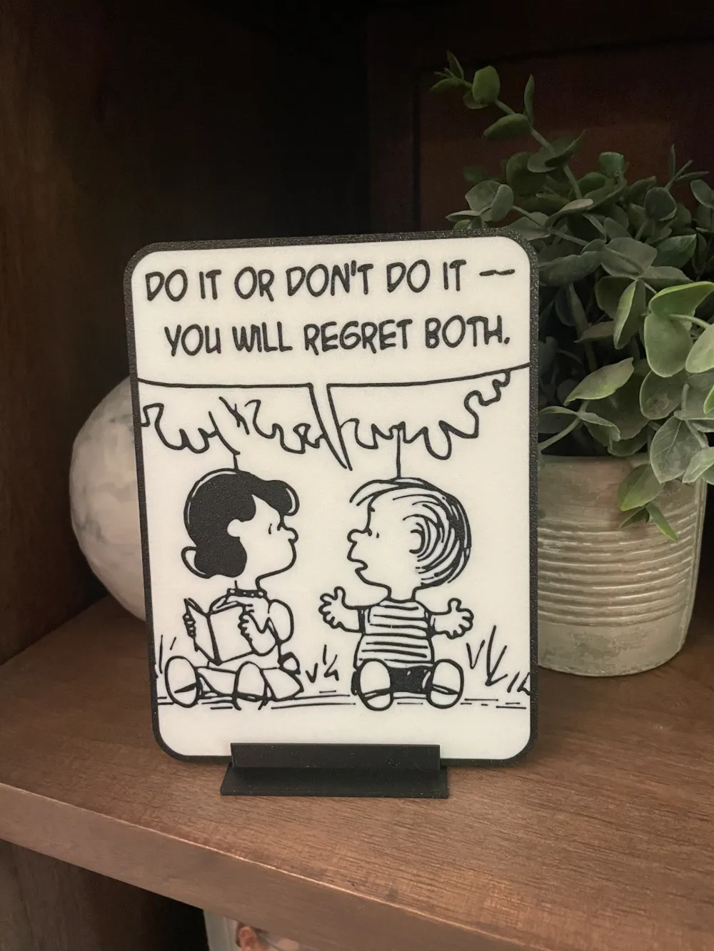 Funny Linus Sign / Charlie Brown / 2 color Display by 3D Prints This ...