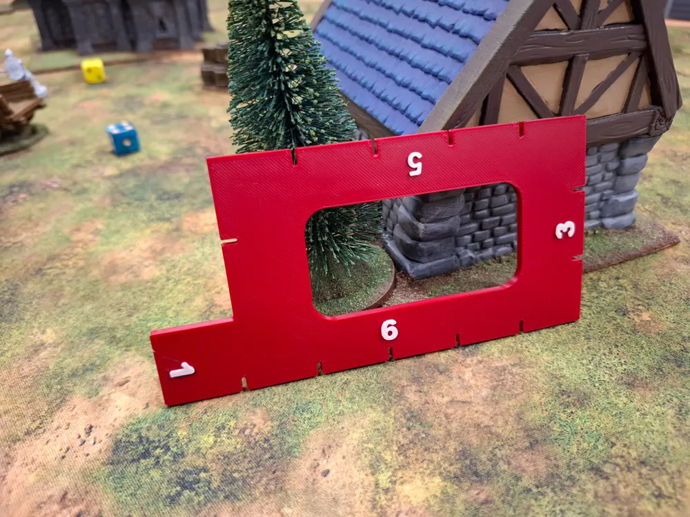 Wargaming ruller (6,6,3,1 inch) - Free 3D Print Model - MakerWorld