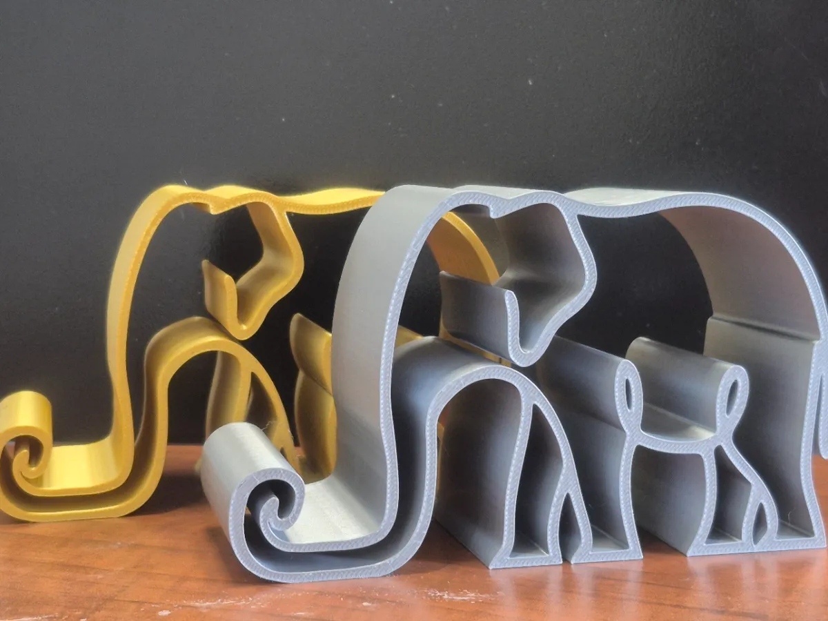 Elephant Silhouette Phone Stand - Free 3D Print Model - MakerWorld