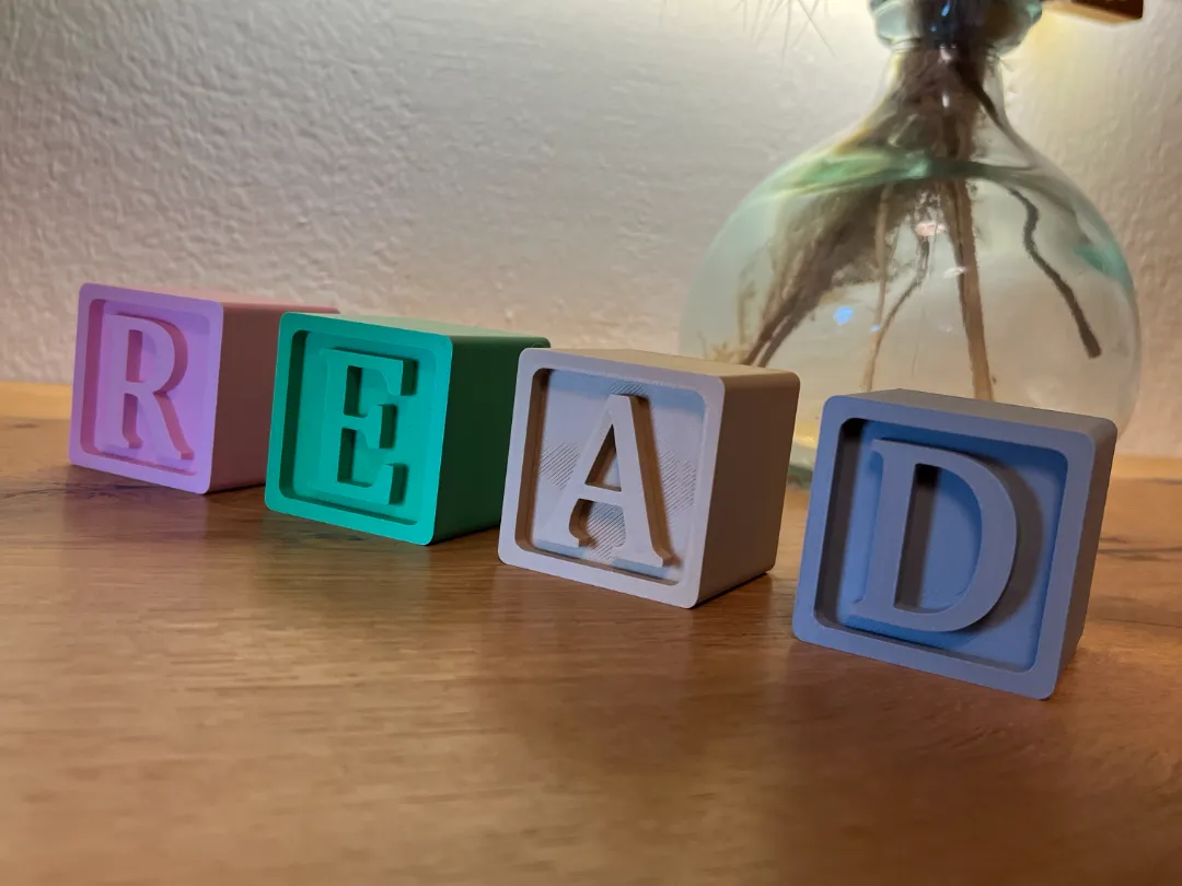 READ – 3D Letter Cubes for Creative Decoration by LetHimPrint ...