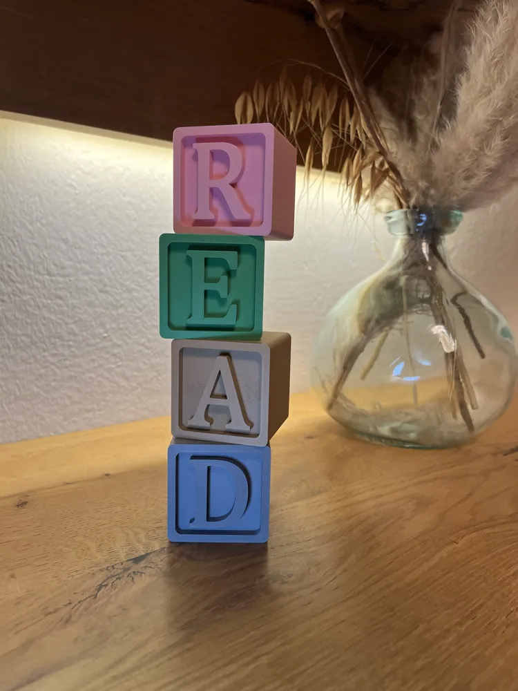 READ – 3D Letter Cubes for Creative Decoration by LetHimPrint ...