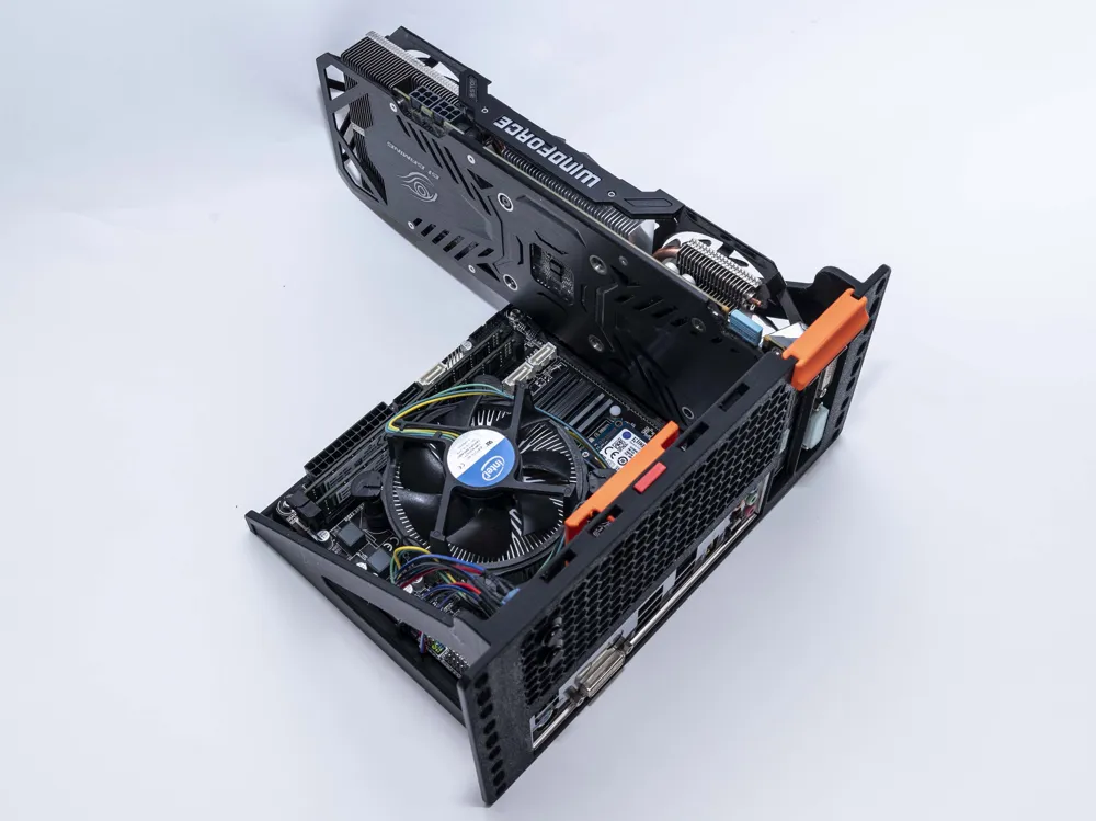 3U 10英寸机架式迷你ITX双显卡 来自 RiHi36 MakerWorld：免费下载 3D 模型