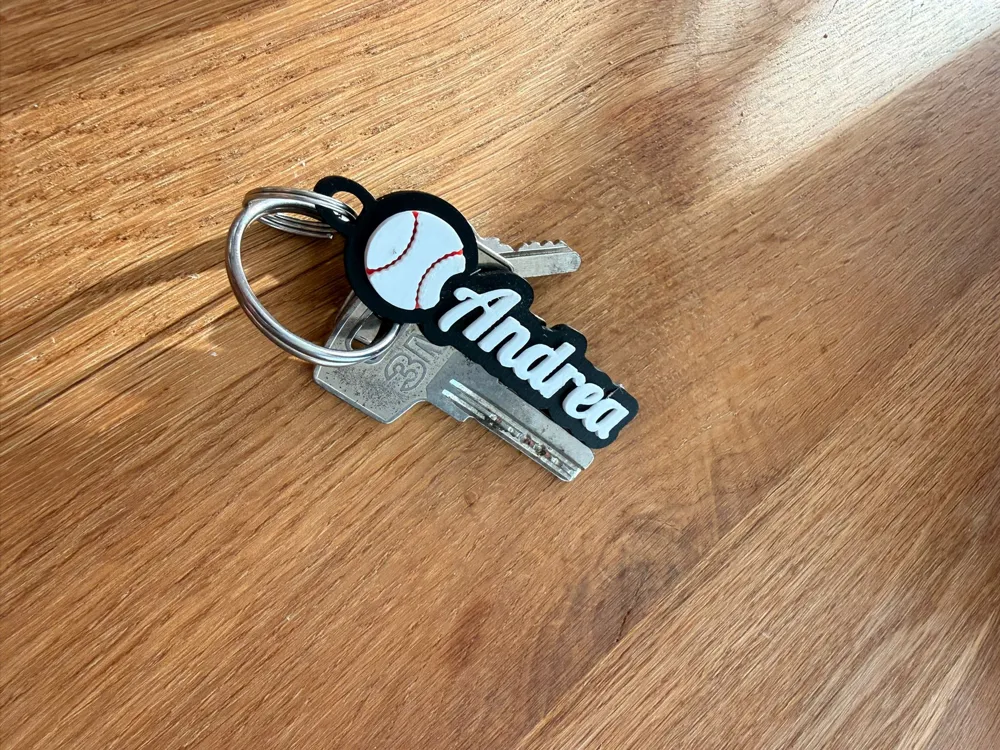 Personalizable Baseball Keychain - Free 3D Print Model - MakerWorld