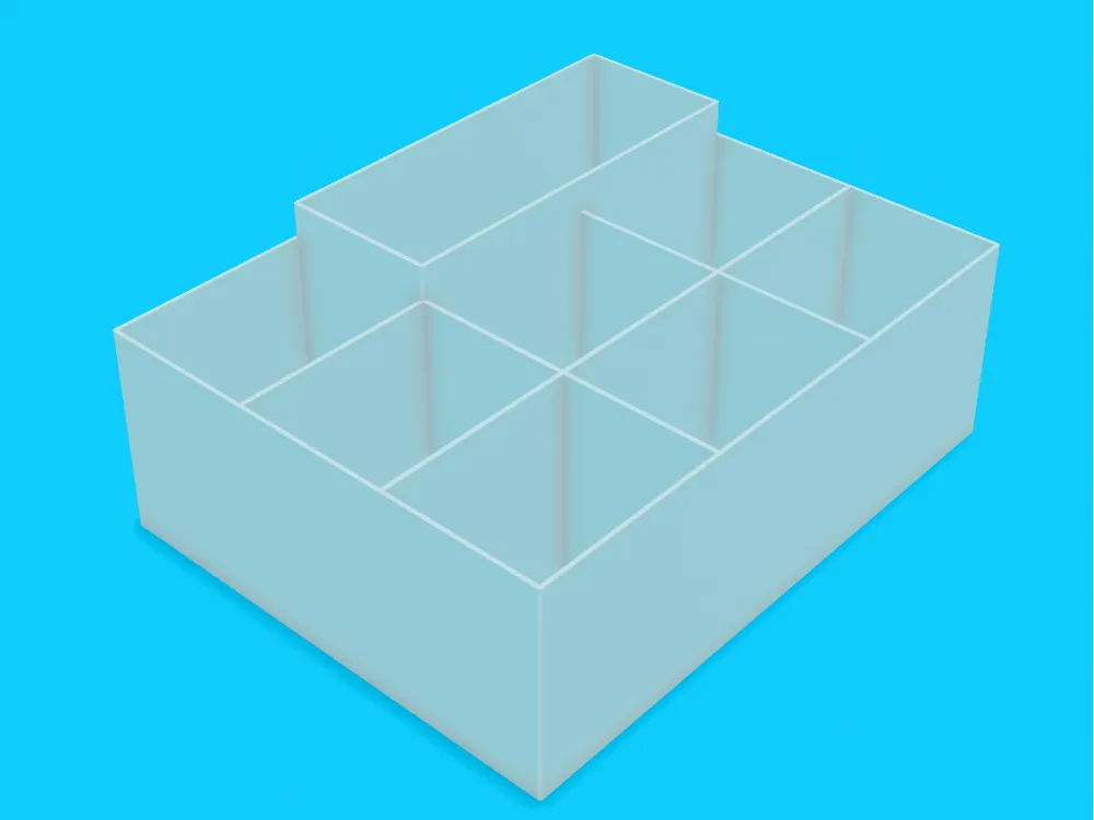 Nine-compartment storage grid by ischoolbag - MakerWorld