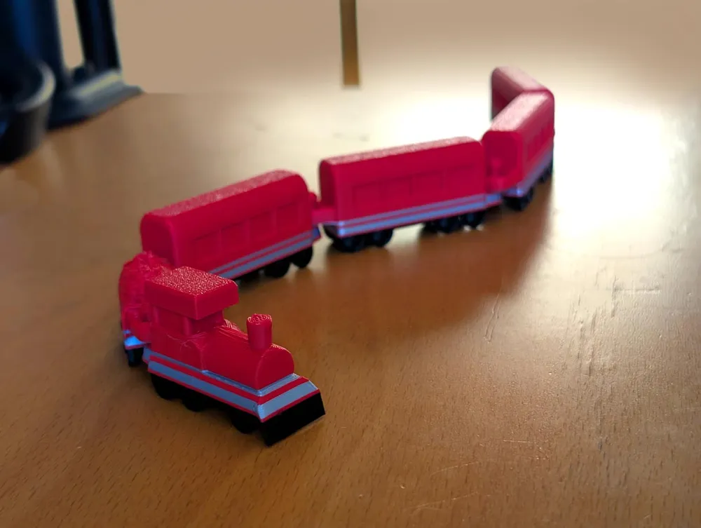 Articulated Train - New Version - Free 3D Print Model - MakerWorld