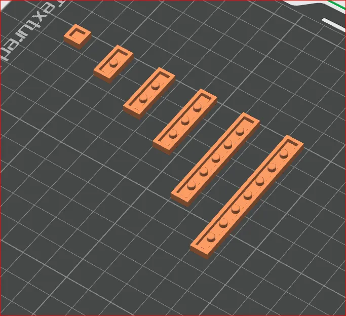 Lego Brick Tiles 1-row (various lengths) by Christian MakerWorld ...