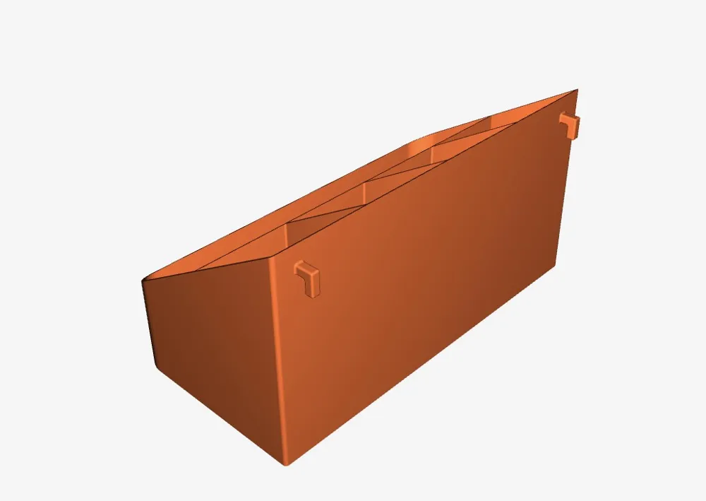 Skadis slanted 5 sectioned Container - Free 3D Print Model - MakerWorld