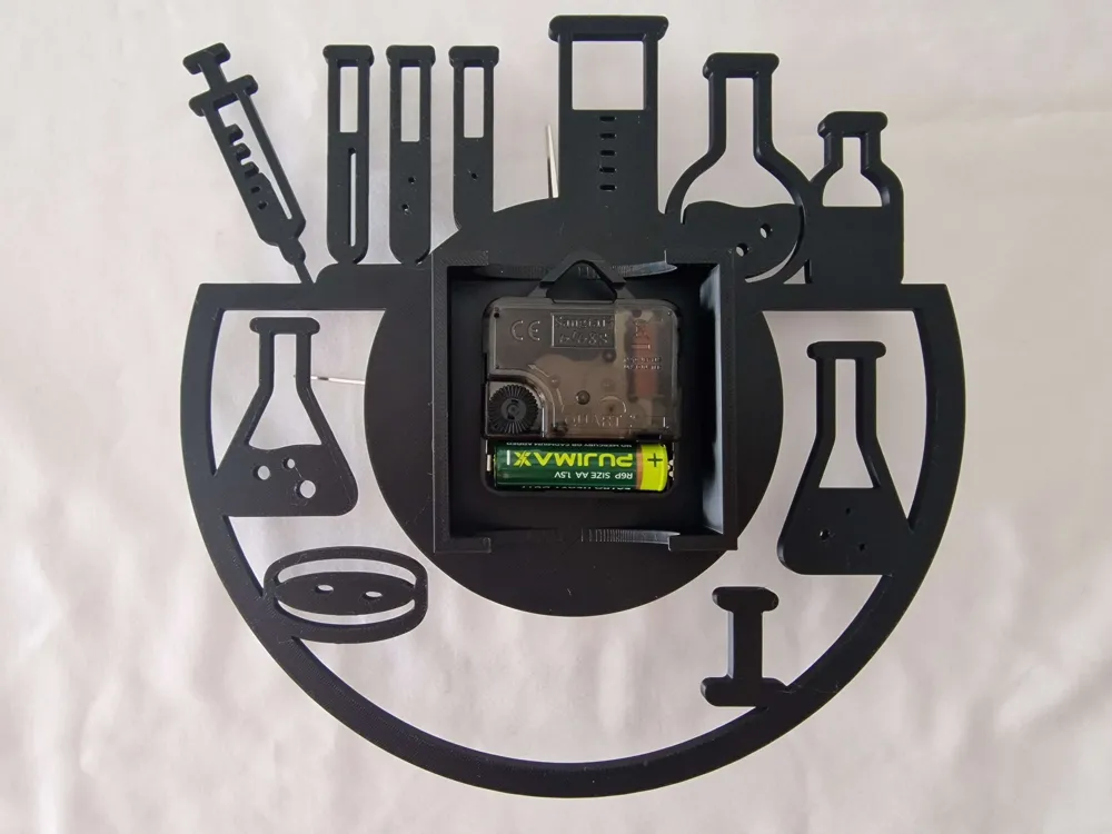 Laboratory/Science Style Clock V2 by ST3D MakerWorld: Download Free 3D ...