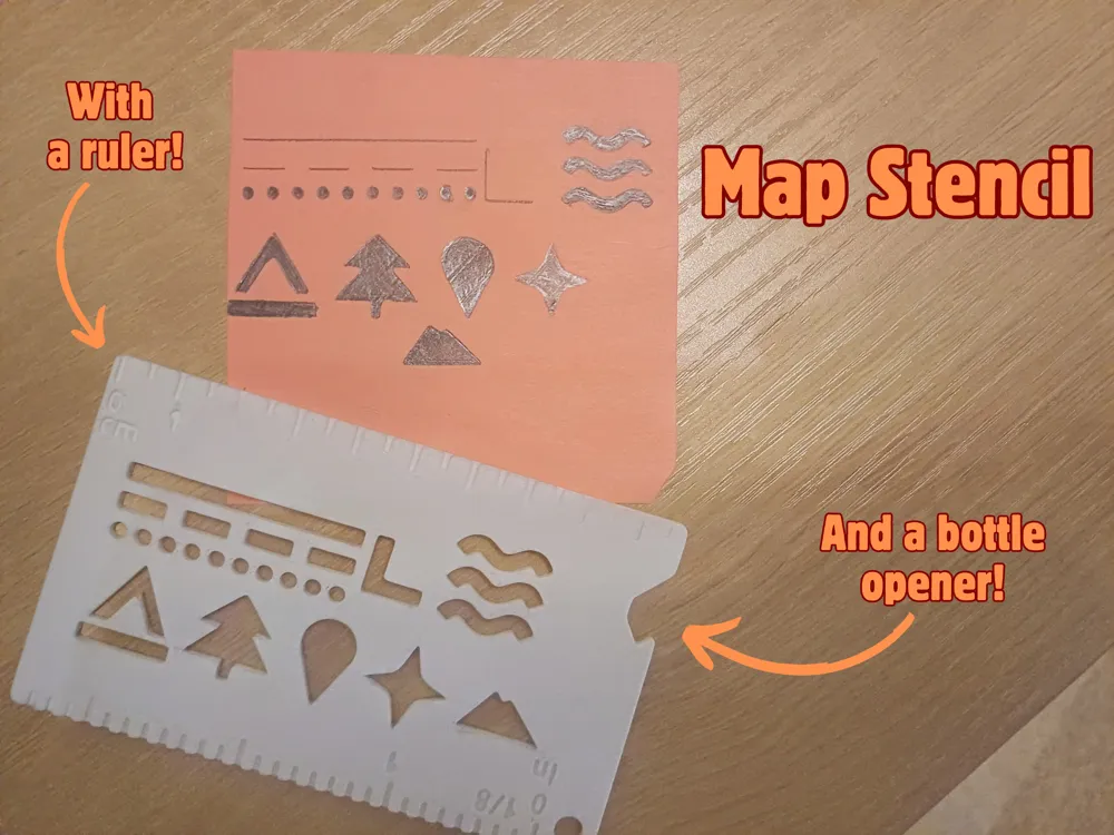 Map Stencil by PeanutMakerWorld: Download Free 3D Models