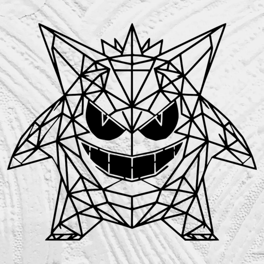 Geometric Low Poly Gengar by The line art guy - MakerWorld