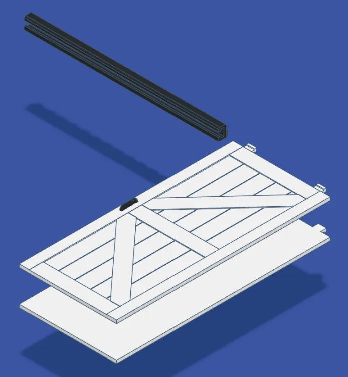 WLM - DIY Farmstyle Sliding Door - Free 3D Print Model - MakerWorld